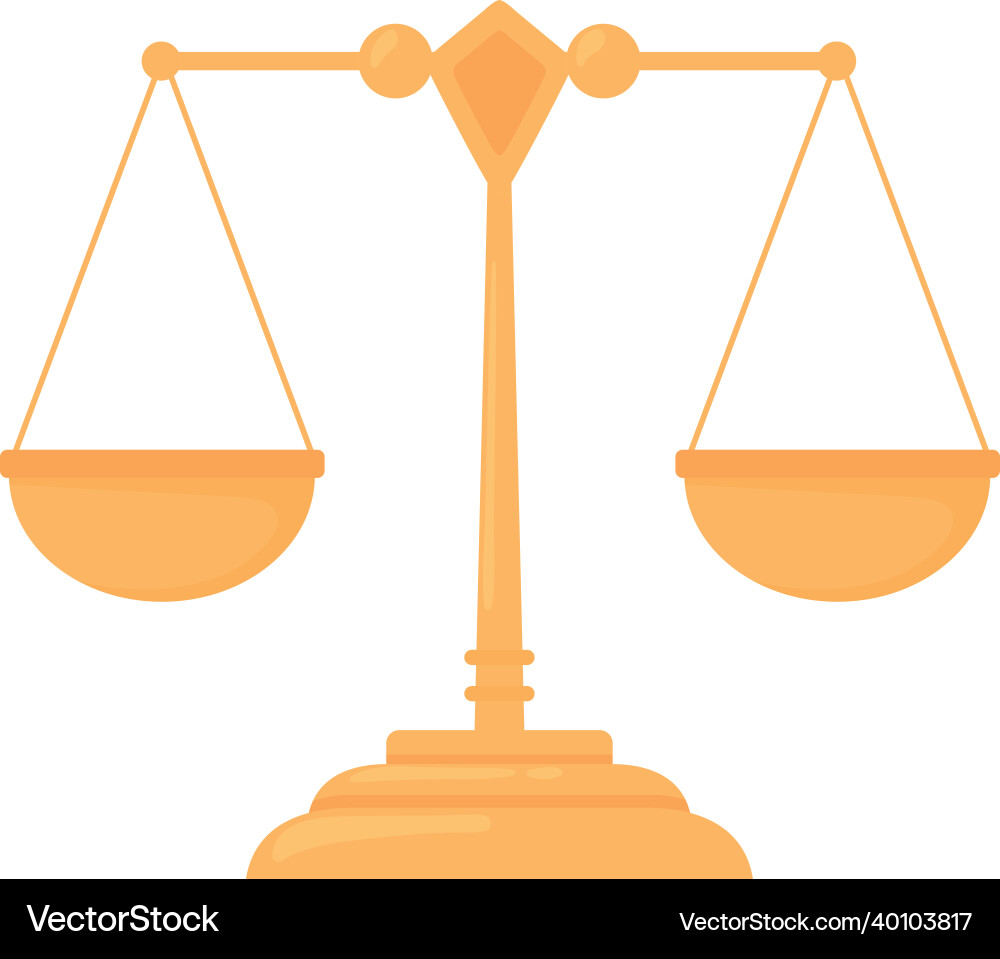 Legal justice balance scale Royalty Free Vector Image