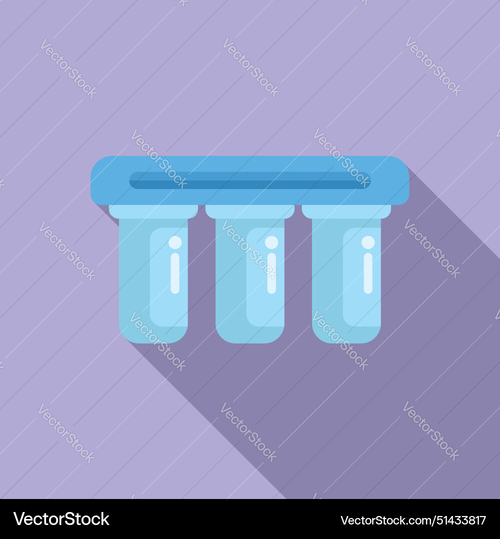 Minimalist of blue pillars Royalty Free Vector Image