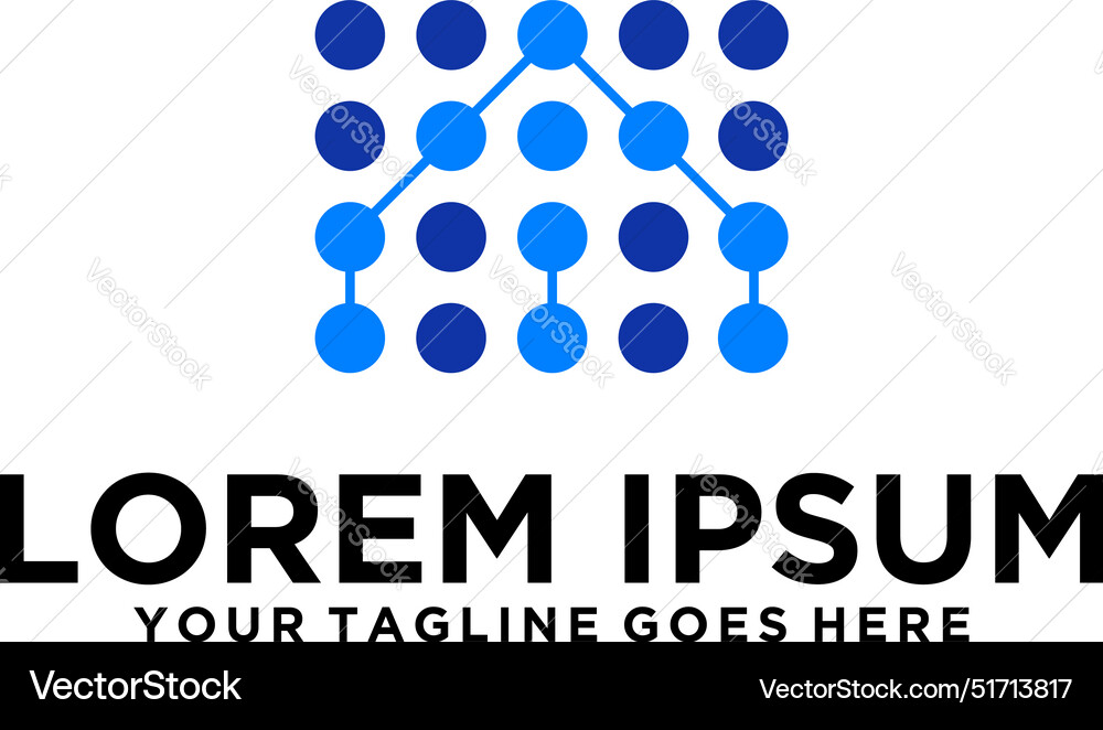 Real estate tokenization blockchain logo Vector Image