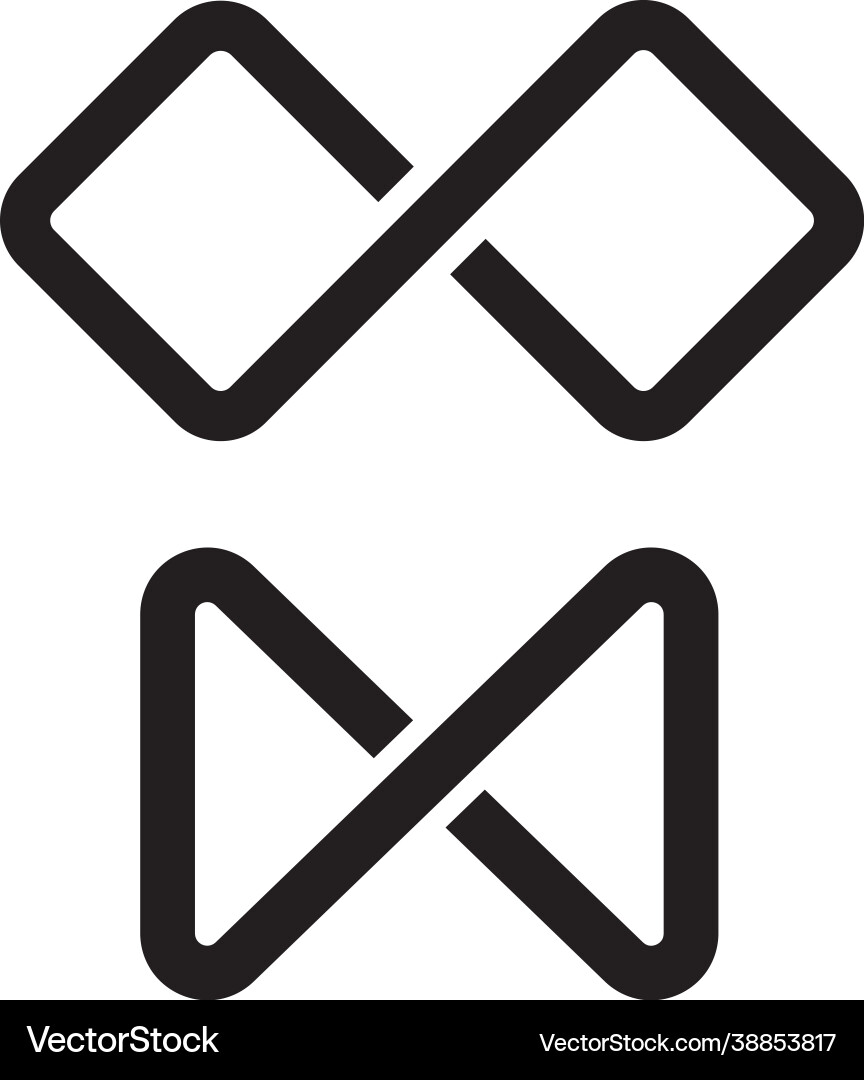 Square infinity signs Royalty Free Vector Image