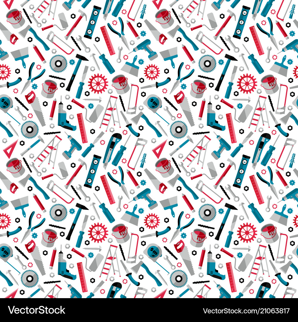 Working tools background labor day seamless Vector Image