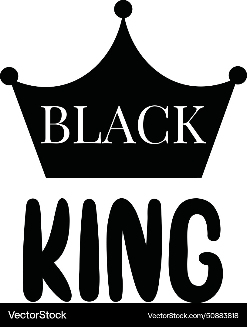 Black king design on white background Royalty Free Vector