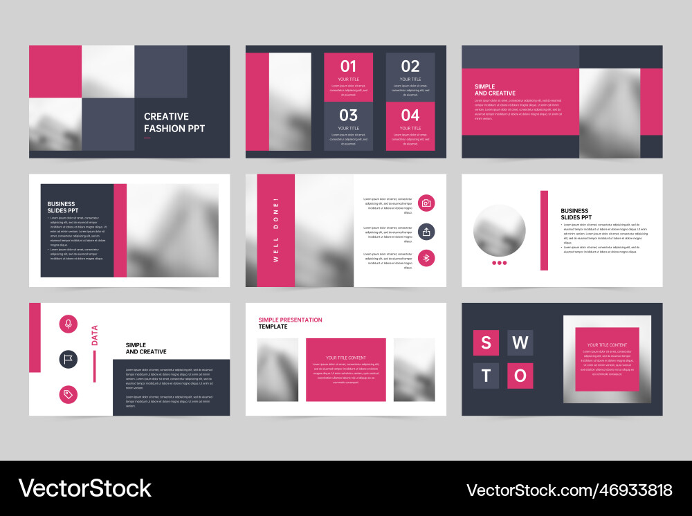 Company simple presentation ppt template Vector Image