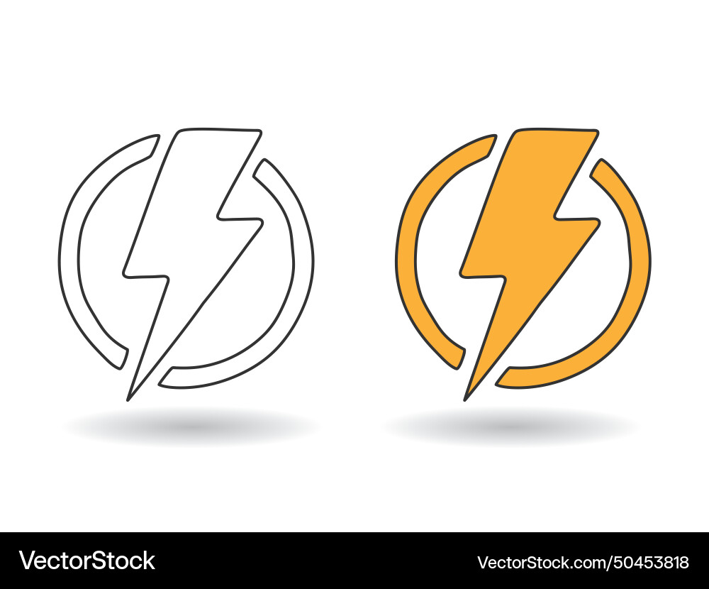 Electric doodle icon isolated Royalty Free Vector Image