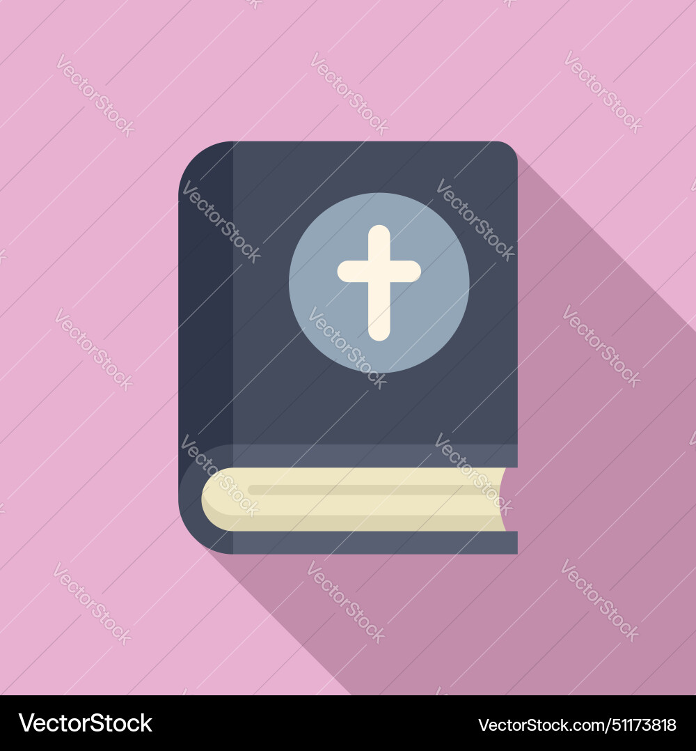 Holy bible book icon flat prayer religion Vector Image
