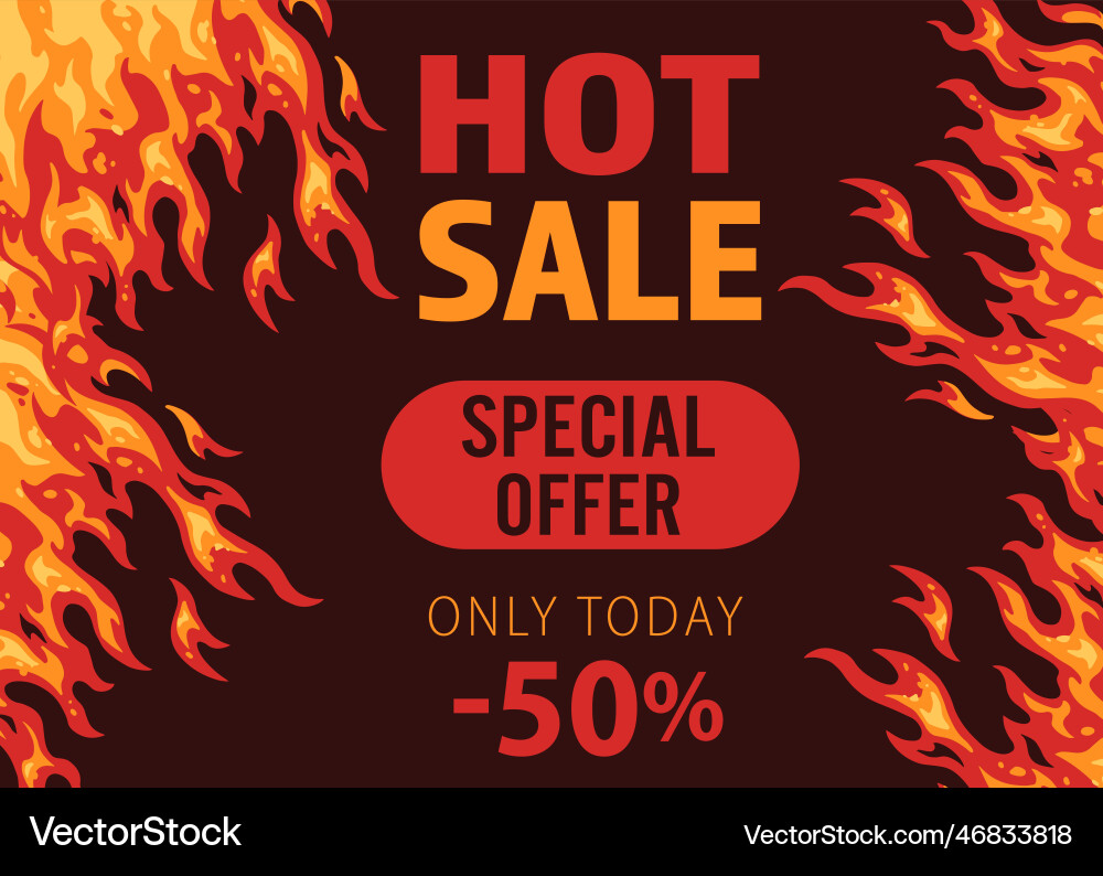 Hot sale colorful flat flyer Royalty Free Vector Image