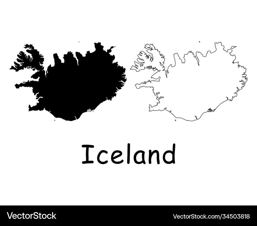 Iceland map Royalty Free Vector Image - VectorStock