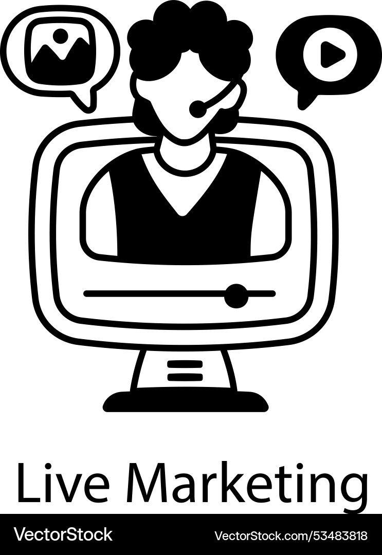 Live marketing Royalty Free Vector Image - VectorStock