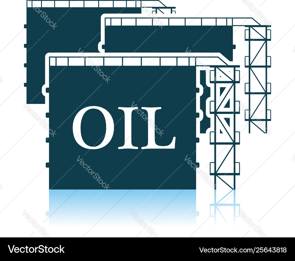 Oil tank storage icon Royalty Free Vector Image