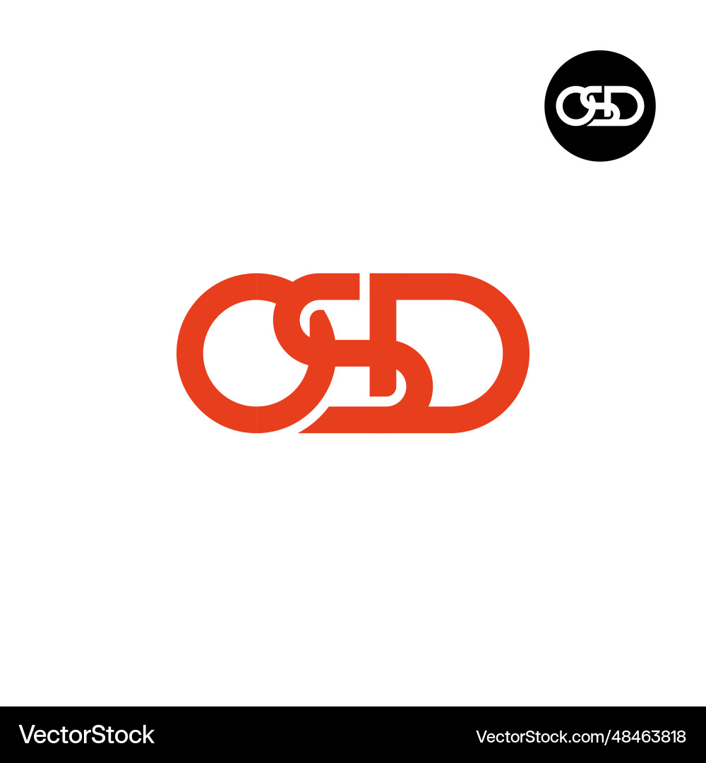 OSD Monogram Logo – Lettermark Royalty Free Vector
