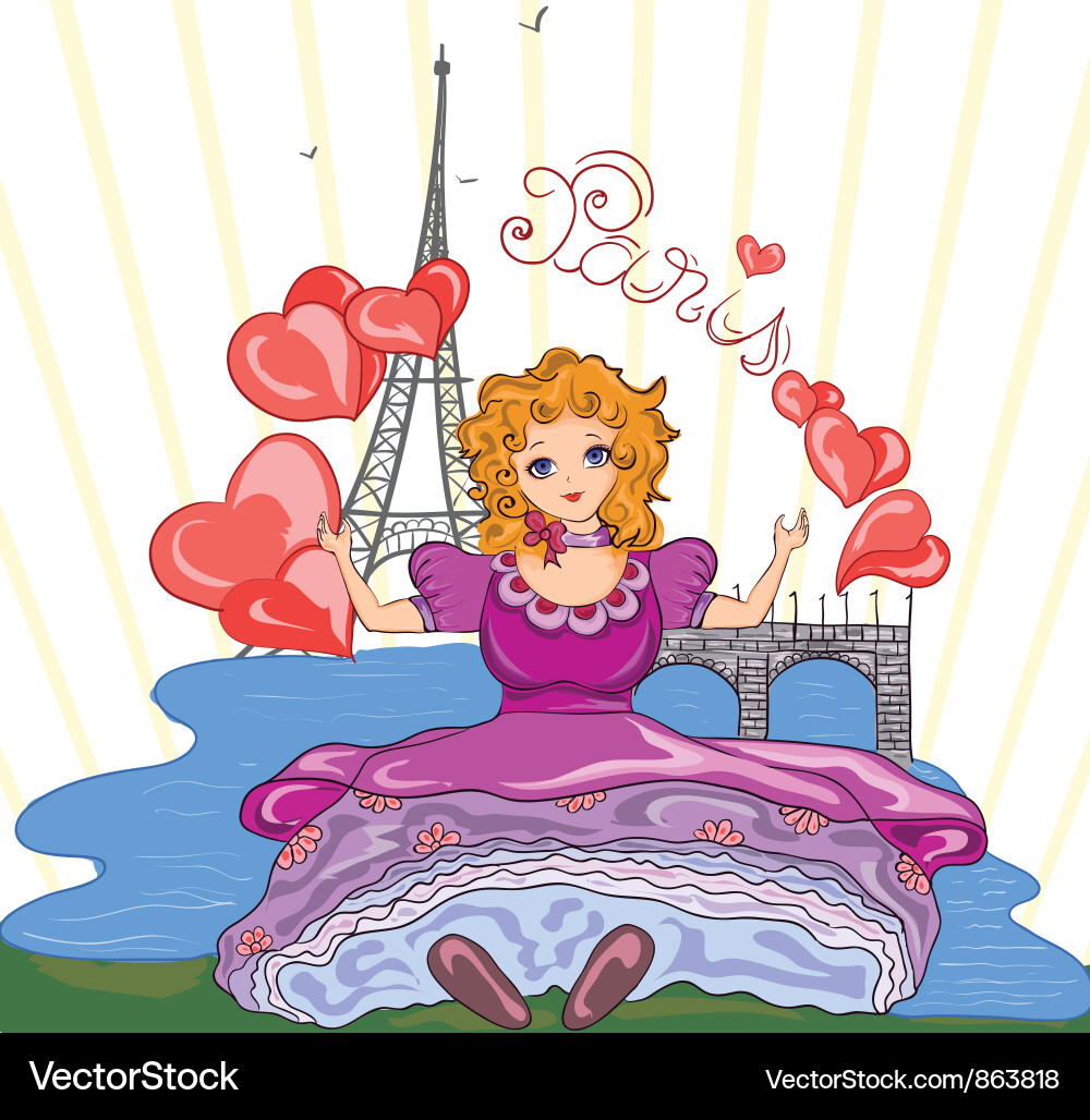 Paris background Royalty Free Vector Image - VectorStock