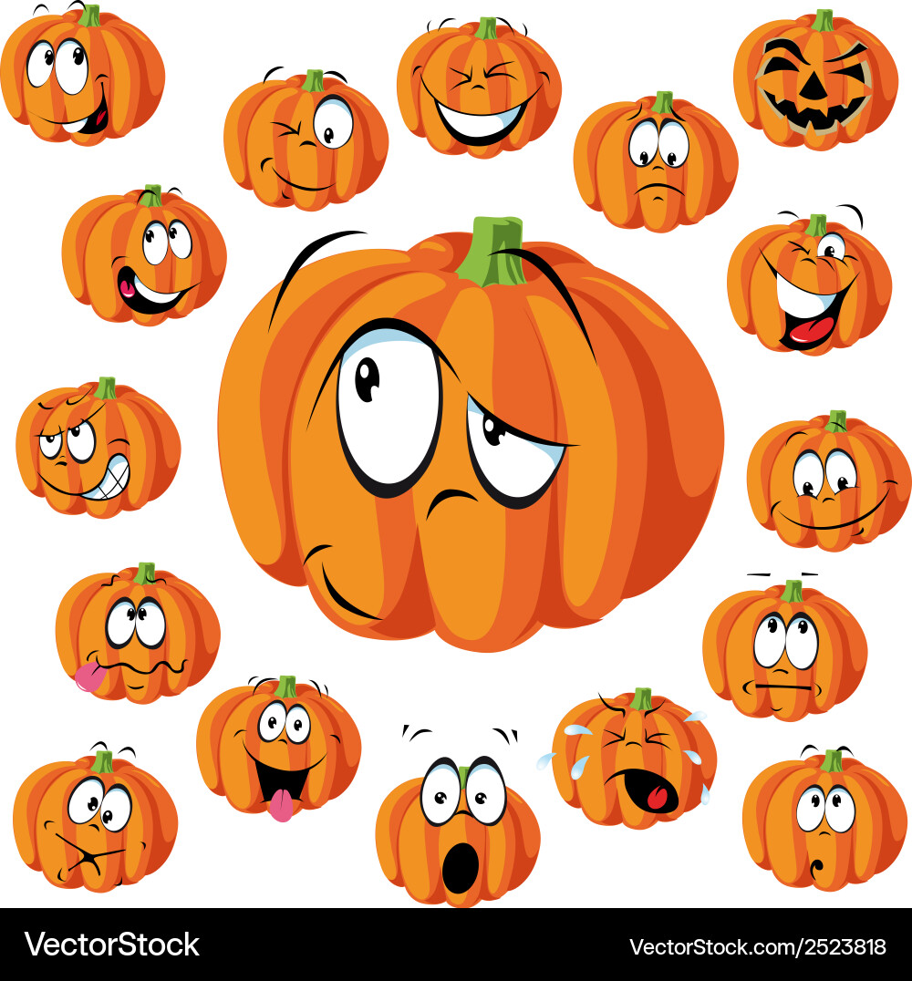 Pumpkin cartoon Royalty Free Vector Image - VectorStock