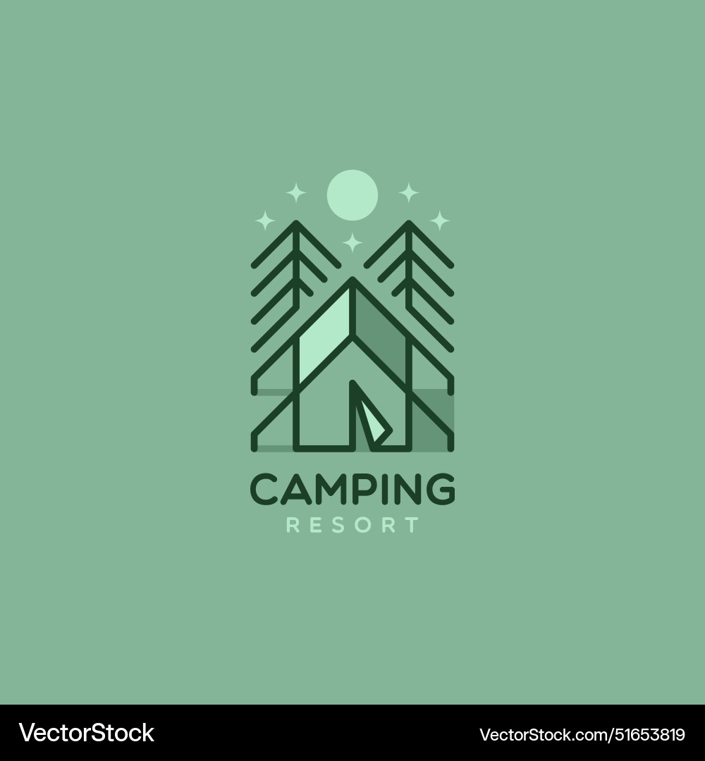 Camping logo Royalty Free Vector Image - VectorStock