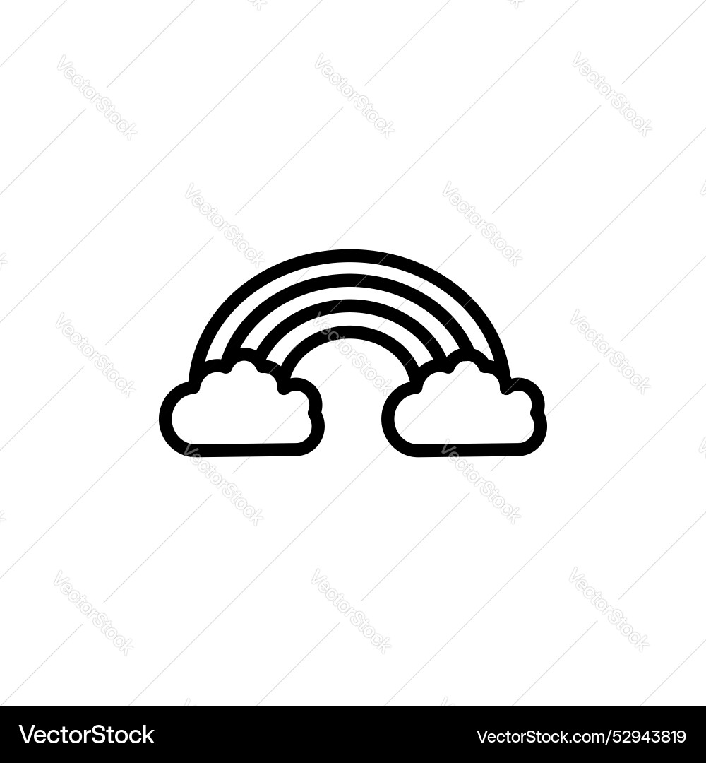 Cloud rainbow icon Royalty Free Vector Image - VectorStock