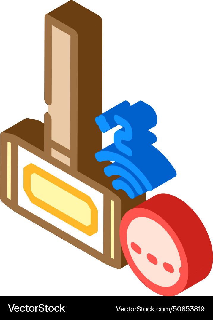 Double tap croquet game isometric icon Royalty Free Vector
