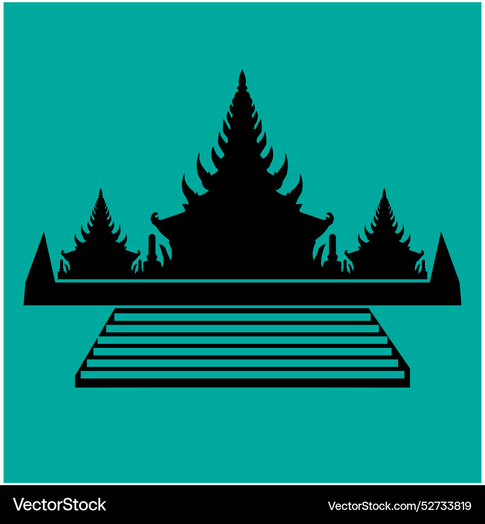 Hindu religious temple icon Royalty Free Vector Image