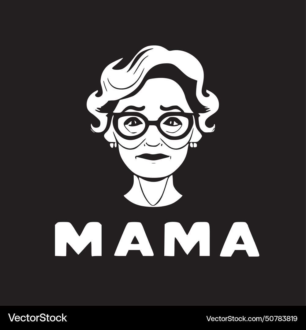 Mama - minimalist and flat logo Royalty Free Vector Image