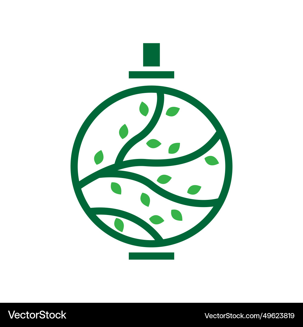 Nature perfume logo design image Royalty Free Vector Image