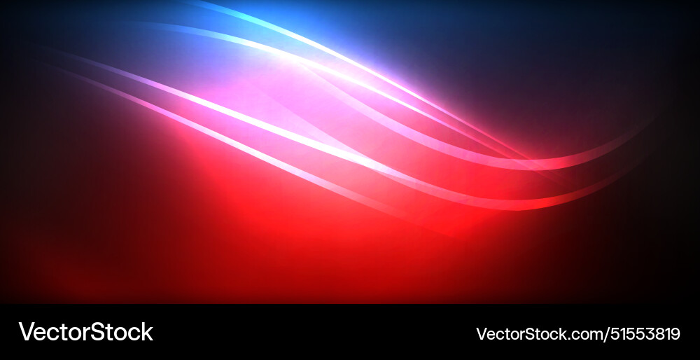 Neon glowing circle rays light round lines in the Vector Image