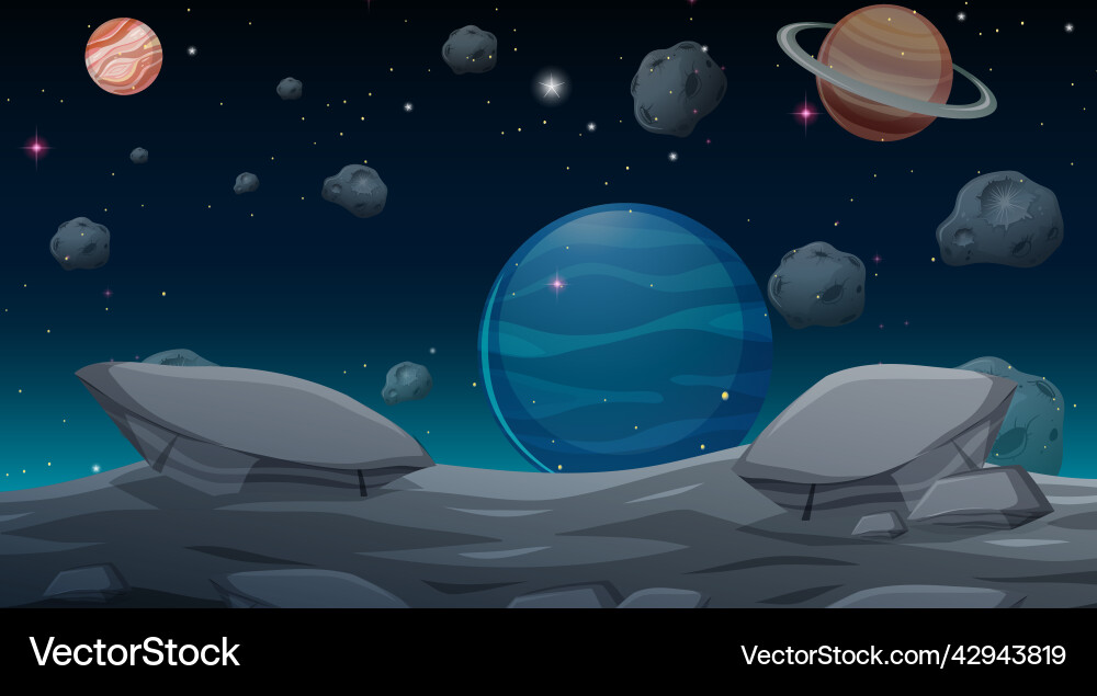 Outer space background wallpaper Royalty Free Vector Image