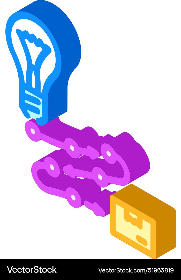 Product development business process isometric Vector Image
