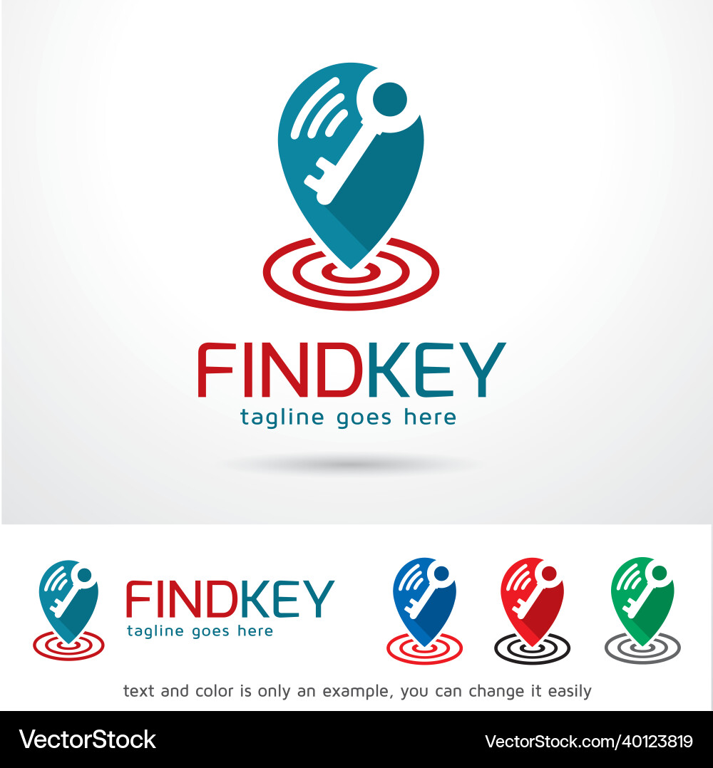 Schlüssel-Logo-Template Lizenzfreies Vektorbild