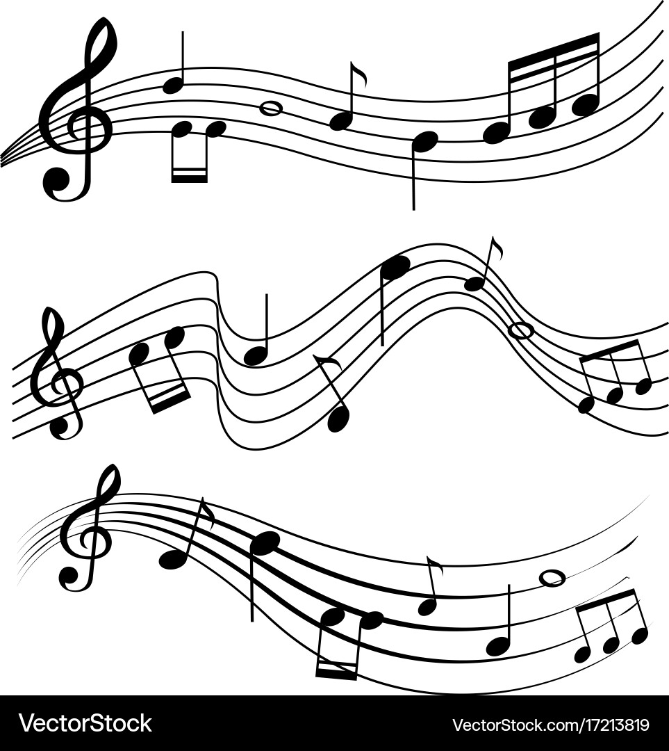 Seamless design with music notes Royalty Free Vector Image