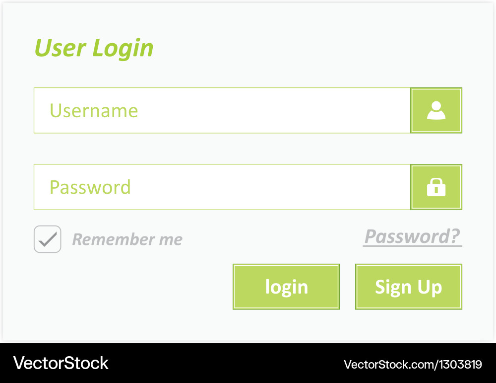 User login 7 Royalty Free Vector Image - VectorStock