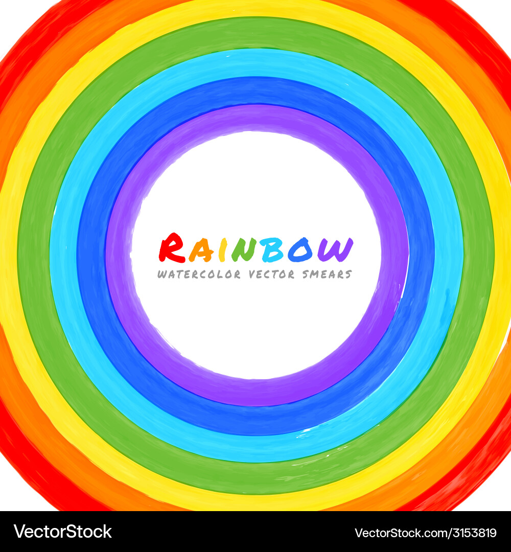 Rainbow Watercolor Circle Vector Images (over 2,000)