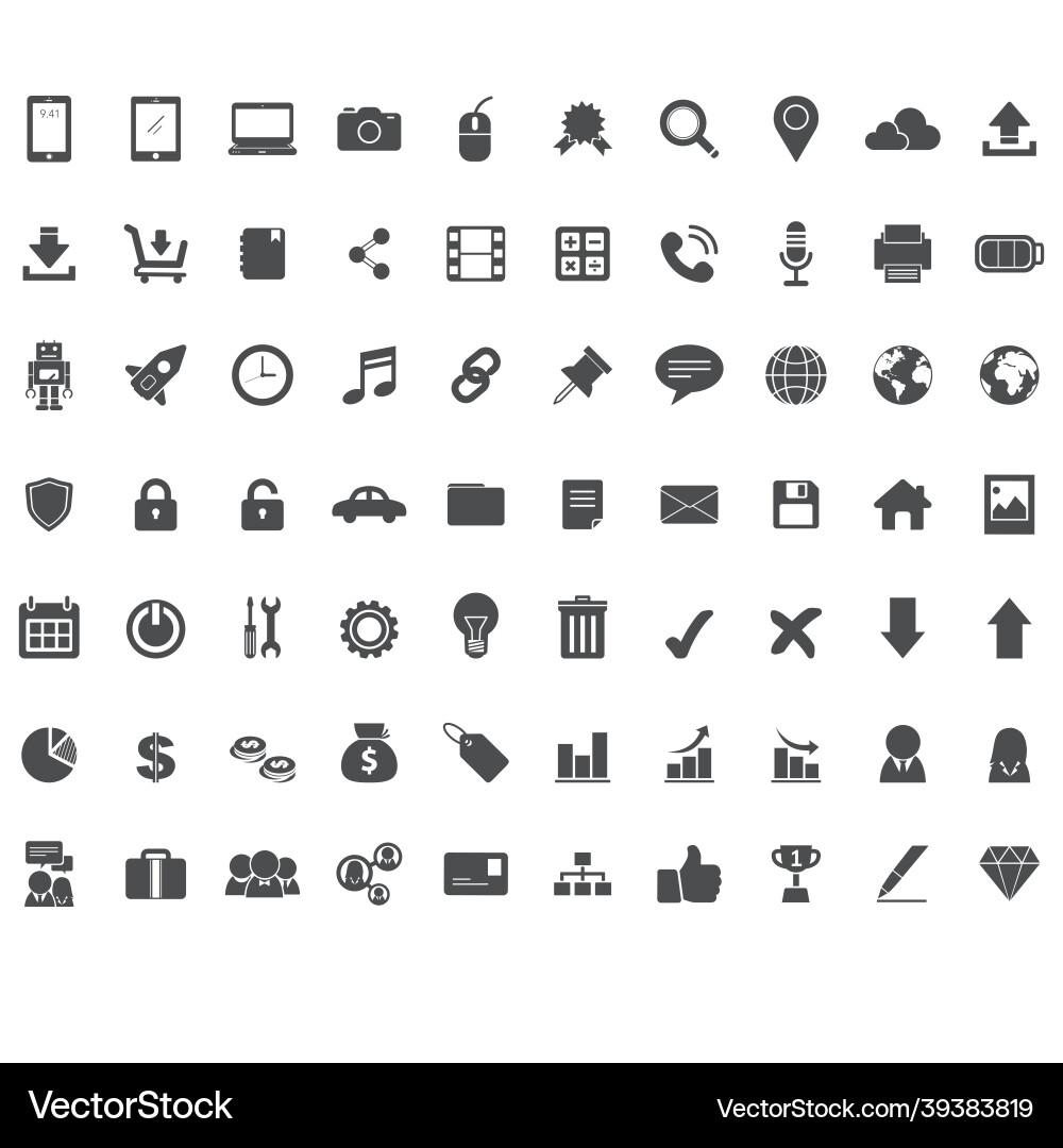 Website icon pack Royalty Free Vector Image - VectorStock