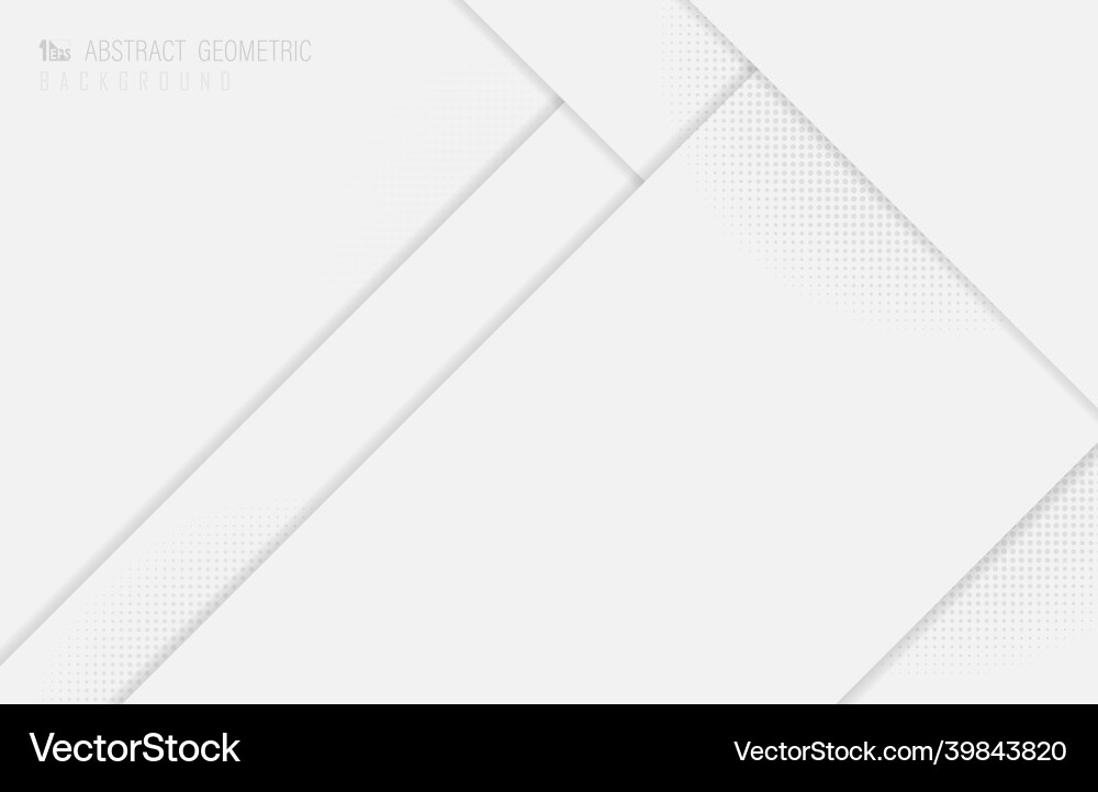 Abstract white overlapping design of papercut Vector Image