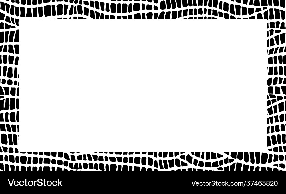 Alligator Skin Frame Pattern Royalty Free Vector Image