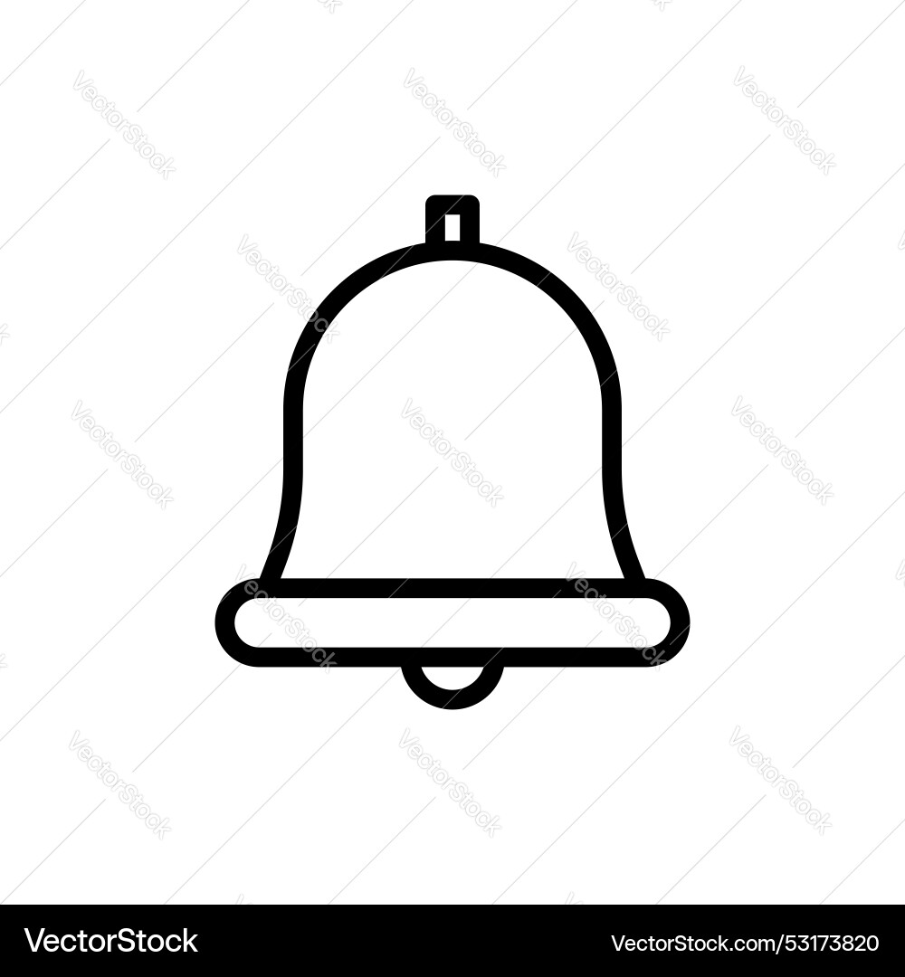 Bell ring icon set alarm notification symbol Vector Image