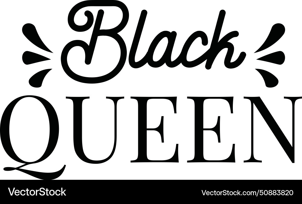 Black queen design on white background Royalty Free Vector