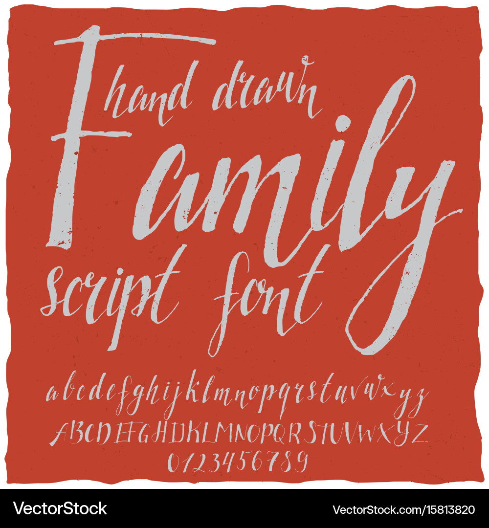 Hand drawn family poster Royalty Free Vector Image