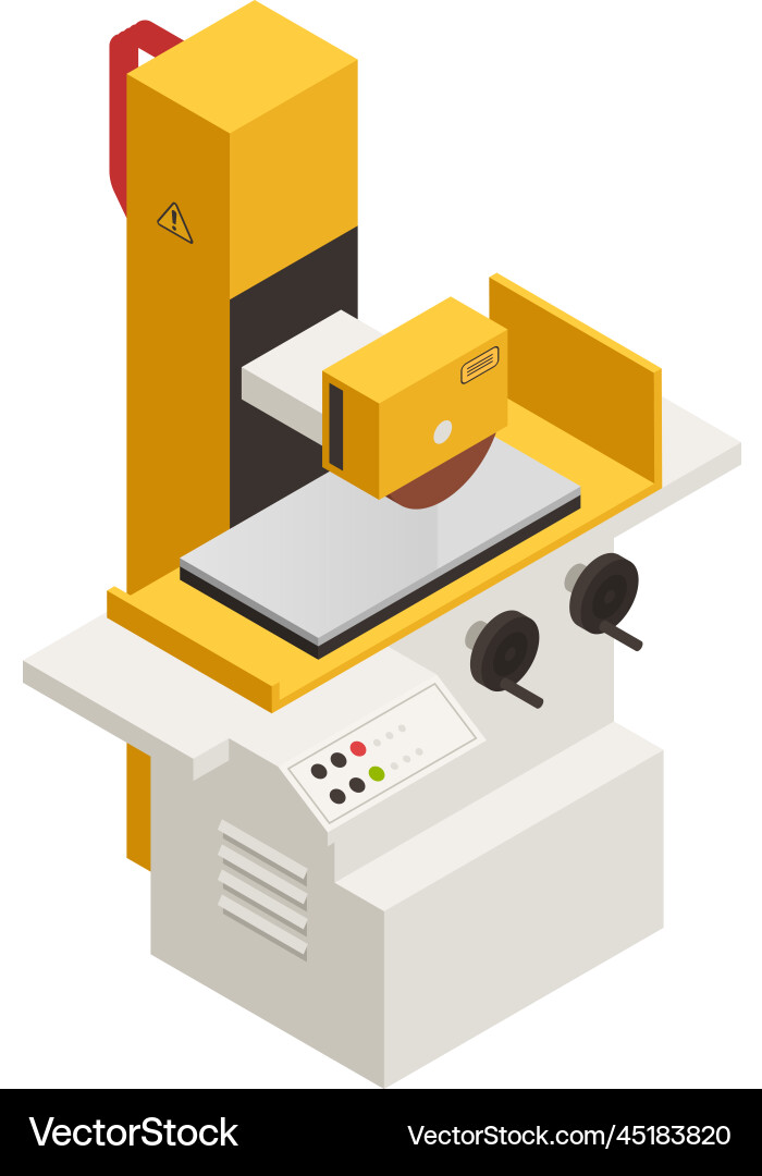 Industrial grinding machine composition Royalty Free Vector