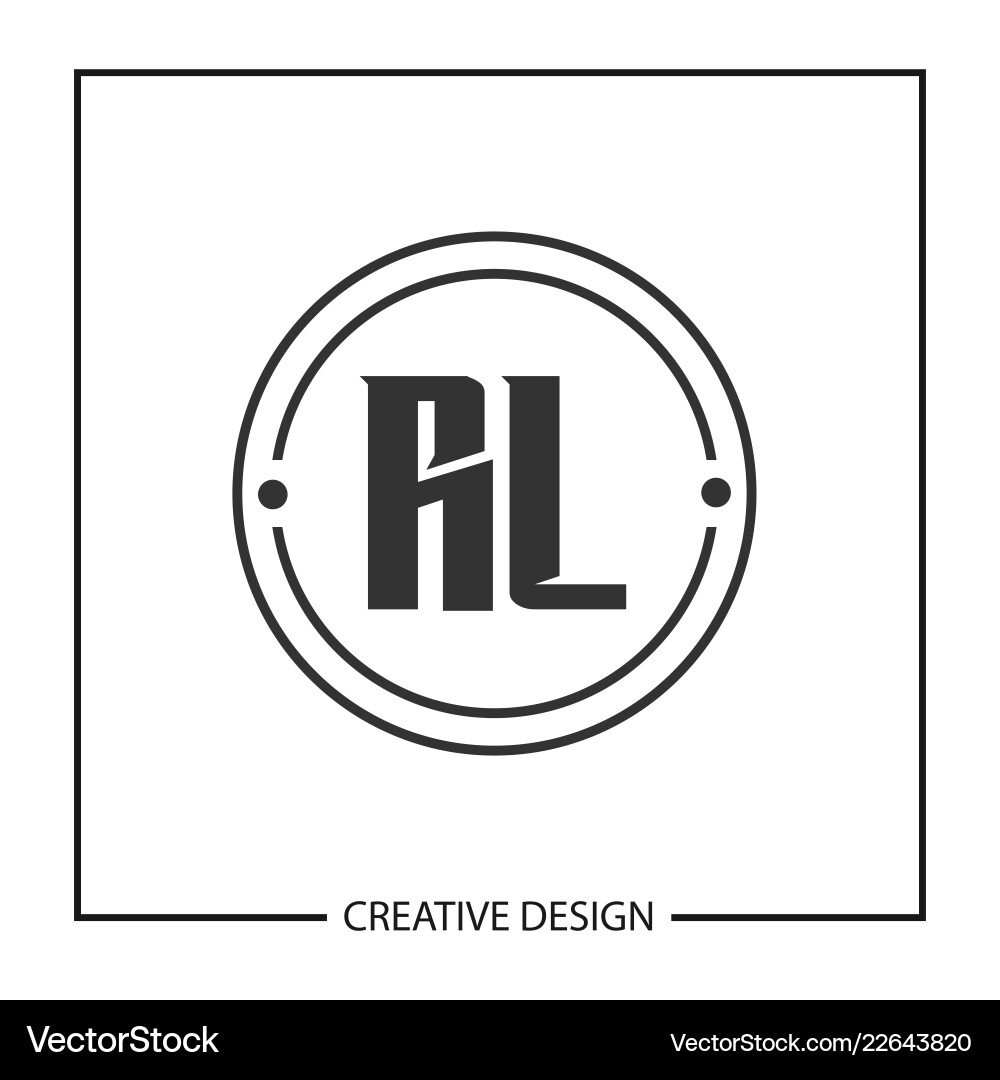 Initial letter rl logo template design Royalty Free Vector