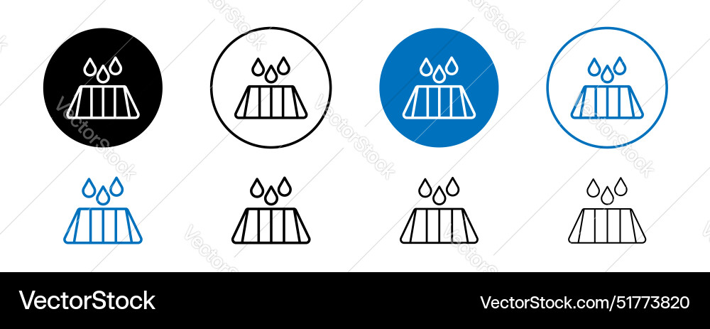 Manhole icon set black filled and outlined style Vector Image
