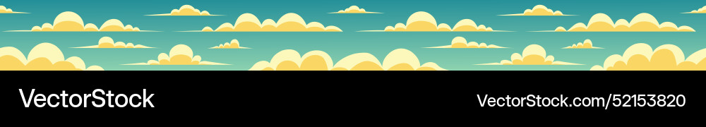 Sky clouds pattern cartoon Royalty Free Vector Image
