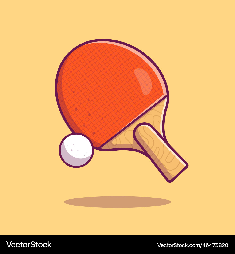 Table tennis ball cartoon Royalty Free Vector Image