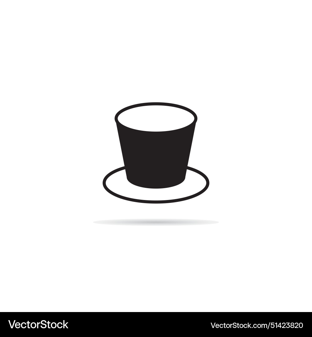 Top hat icon Royalty Free Vector Image - VectorStock