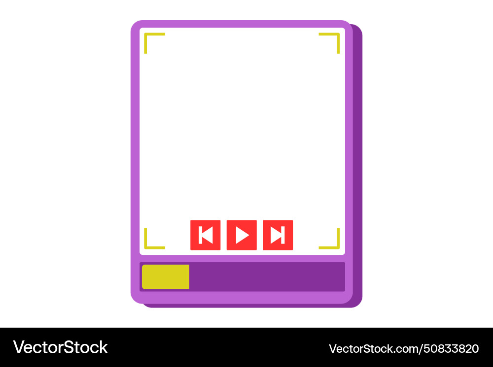 Video frame sticker template design Royalty Free Vector