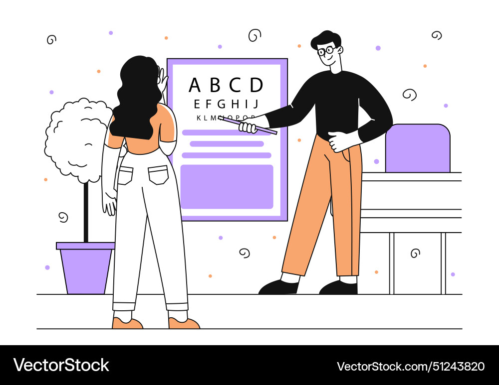 Vision test simple Royalty Free Vector Image - VectorStock