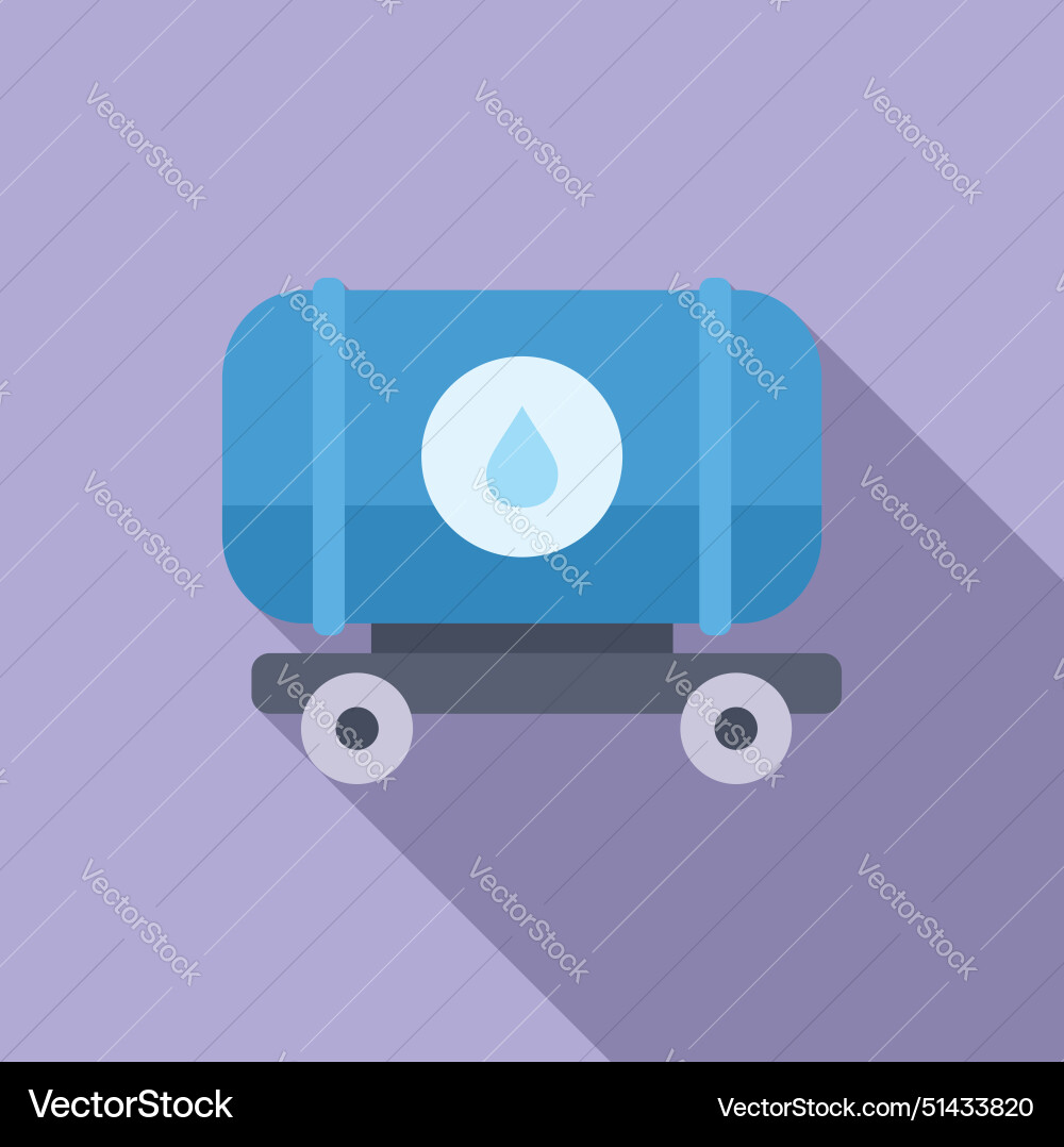 Water tank on wheels icon Royalty Free Vector Image