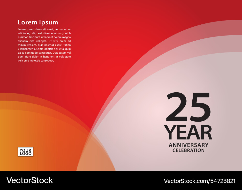 25 year anniversary celebration logotype Vector Image