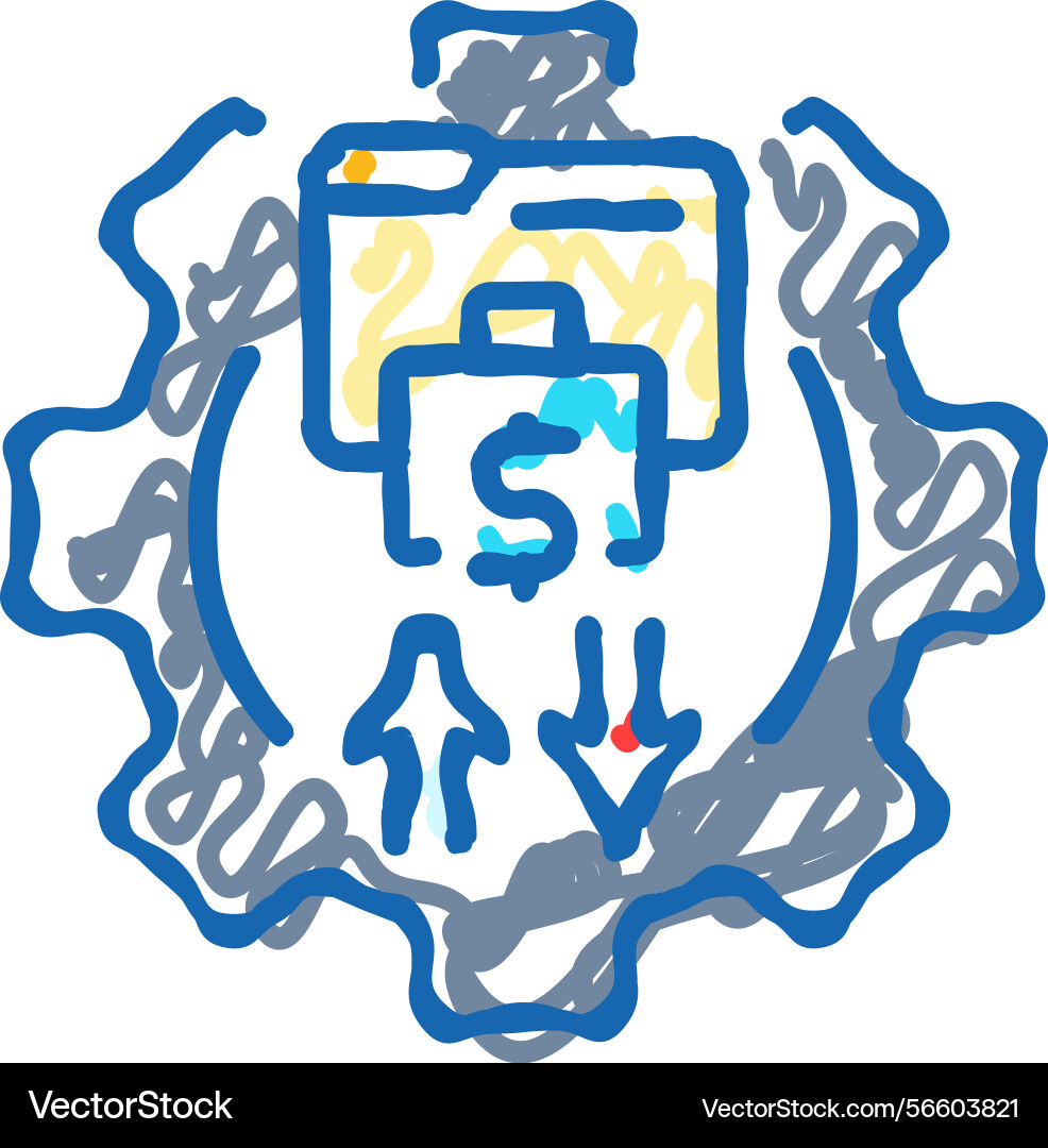 Adjustments budget planning icon doodle Royalty Free Vector
