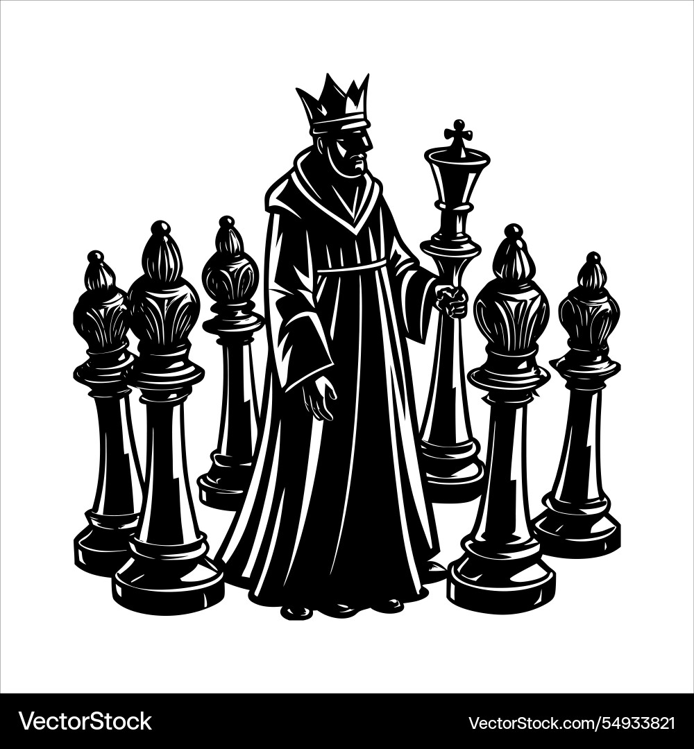 Bishop chess piece Royalty Free Vector Image - VectorStock