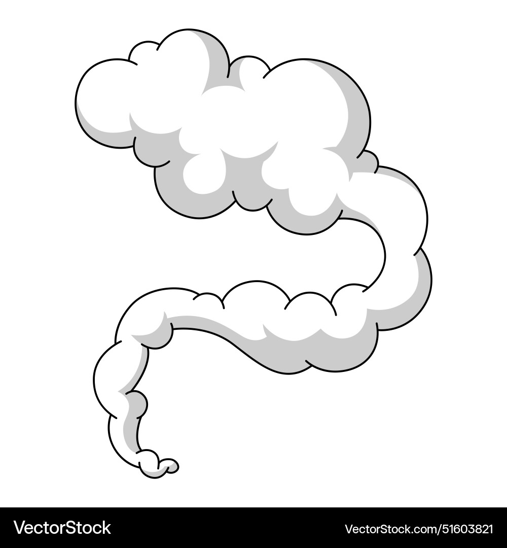 Cartoon of smoke comic image Royalty Free Vector Image