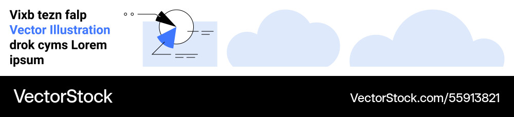Datenanalyse Konzept mit Diagramm und Wolken Vektorbild