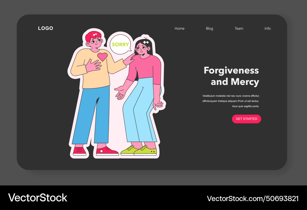 Forgiveness and mercy concept Royalty Free Vector Image